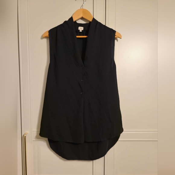 Aritzia | Tops | Aritzia Wilfred Black Armless Blouse | Poshmark